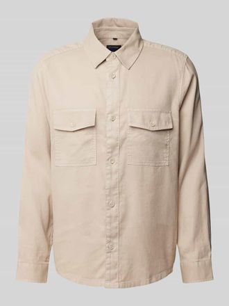 Olymp Level 5 Casual Fit Hemdjacke aus Leinen-Baumwoll-Mix