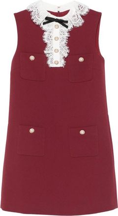 Self Portrait Lace-trimmed Bow-detail Dress