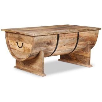 Les Tendances Table Basse bois de manguier avec rangement Induka