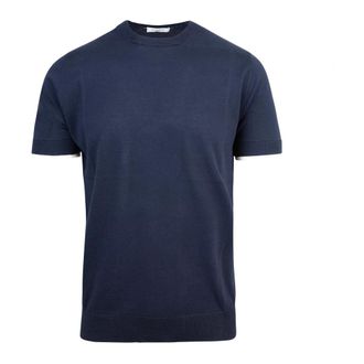 Paolo Pecora Blau T-Shirt mit Regular Fit - - Tops - Herren - Blau - M