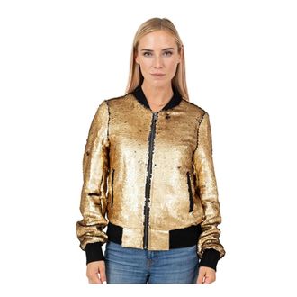 Bombers Original Femme, Vestes, Orange, Taille: 40 FR Bomber Paillet&eacute;