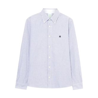 Brooks Brothers Homme, Chemises, Bleu, Taille: M Chemise ray&eacute;e &agrave; boutons