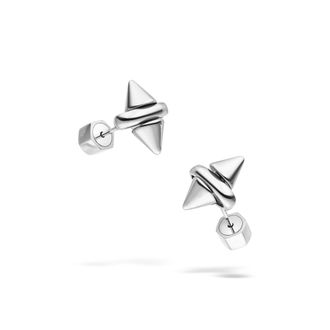 Liebeskind BERLIN Spikes Ohrring - Ohrstecker aus Edelstahl - Silber - 1 cm - Steckverschluss - wasserfest & hautfreundlich