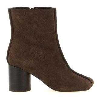 Maison Margiela Femme, Chaussures, Brun, Taille: 37 EU Bottines &agrave; bout surpiqu&eacute;