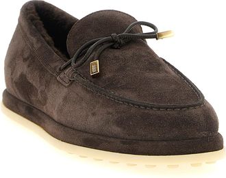 Tod's Womens Brown Calfskin Slip-On Loafers