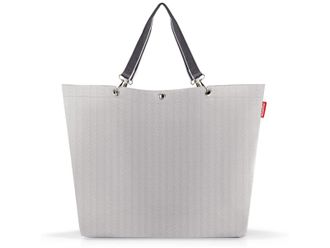 Reisenthel shopper XL herringbone grey - Ger&auml;umige Shopping Bag und edle Handtasche in einem - Aus wasserabweisendem Material