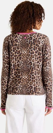 Lieblingsst&uuml;ck Strickjacke AlbaL mit Animalprint und Farbakzenten