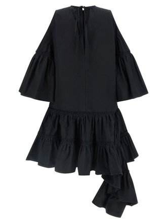 J.W.Anderson Ruffled Cotton Poplin Dress - Black