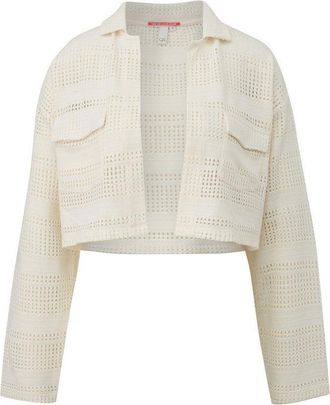 QS by s.Oliver Cardigan T-Shirt Leichte Jacke in H&auml;keloptik