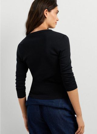 Pepe Jeans London Langarmshirt BETINA aus geripptem Baumwoll-Mix