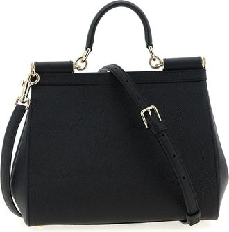 Dolce & Gabbana Womens Black Calfskin Handbag Bag