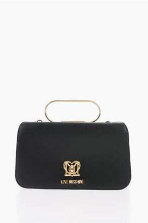 Moschino LOVE Solid Color Handbag with Removable Faux Fur Handle size Unica