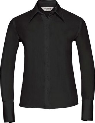 Russell Athletic Russell Collection Bluse, Langarm, b&uuml;gelfrei (Schwarz)