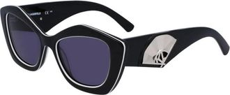 Karl Lagerfeld Femme, Accessoires, Noir, Taille: ONE Size Lunettes de soleil carr&eacute;es en ac&eacute;tate