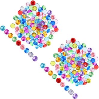 Valiclud 2 Sätze Acryldiamanten Kunstdiamanten Für Die Dekoration Dekorative Steine Zur Dekoration Künstliche Diamanten Kristalle Gefälschte Diamanten Bunte 10