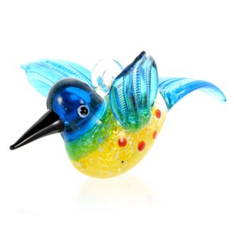 Holibanna Glasvogel Figur Als Raumdeko Kleiner Vogel Aus Glas F&uuml;r Wohnzimmer Und Schlafzimmer Filigrane Glasdeko Als Ornament F&uuml;r B&uuml;cherregal Und Schreibtisch E