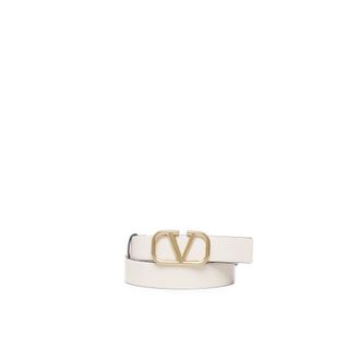 Valentino Garavani Femme, Accessoires, Blanc, Taille: 90 CM Ceinture Vlogo Signature