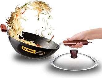 Hawkins INW30S Futura Wok, antihaftbeschichtet, Induktion, 3 l, mittelgroß, Schwarz, Antihaftbeschichtung, Medium