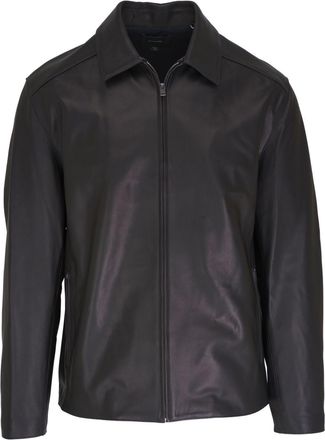 Vince Klassische Lederjacke - Schwarz