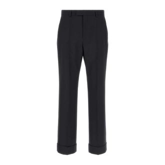 Valentino Garavani Cuffs VLogo Cropped Pants - - Trousers - Herren - Blau - L