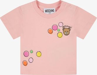 Moschino T-Shirt aus Baumwolljersey Moschino Teddy Bear - Pink