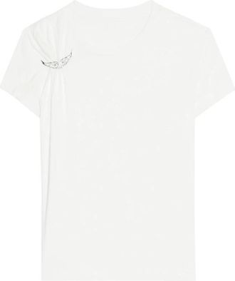 Zadig&Voltaire Femme, Tops, Blanc, Taille: 38 FR Suzan T-shirt