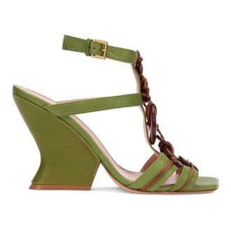 Alberta Ferretti Femme, Chaussures, Vert, Taille: 37 EU Sandales compens&eacute;es