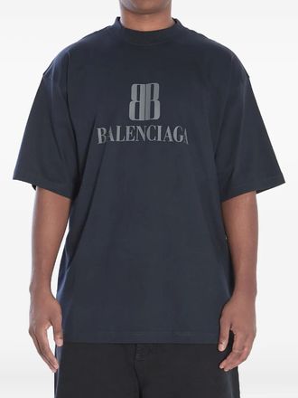 Balenciaga t-shirt à logo imprimé Nano BB - Noir
