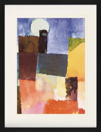 1art1 Paul Klee Poster Mondaufgang Über St. Germain, 1915 Gerahmtes Bild Mit Edlem Passepartout | Wand-Bilder | Im Bilderrahmen 80x60 cm