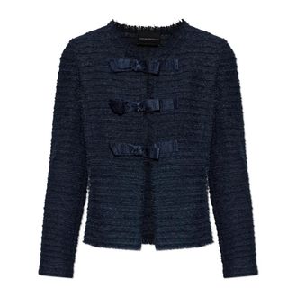 Emporio Armani Tweed Blazer - - Jackets - Damen - Blau - M