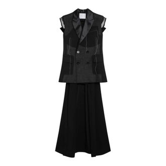sacai Weste - - Dresses - Damen - Schwarzk - M