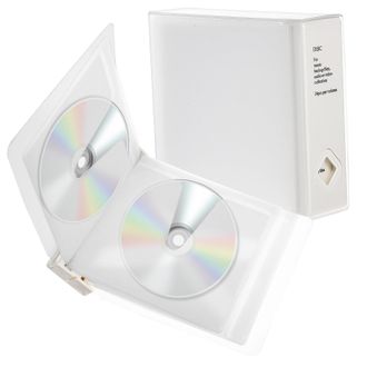 Lurrose CD Aufbewahrungsbox mit F&auml;chern Tragbarer CD Organizer aus Abs und PVC Wasserfester Disc Holder mit Festgen&auml;hten H&uuml;llen Platzsparend f&uuml;r Zuhause B&uuml;ro 