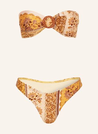 Zimmermann Bandeau-Bikini Lucky gelb