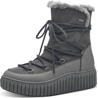 s.Oliver Damen Stiefeletten zum Schnüren Wasserabweisend Vegan, Grau (Dark Grey), 37 EU