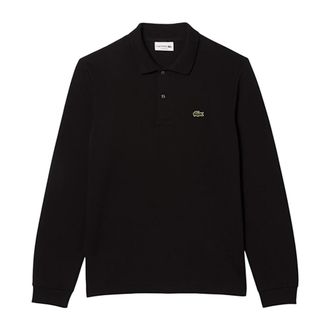 Lacoste Langarm Baumwoll-Poloshirt - - Tops - Herren - Schwarzk - S