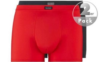 Bruno Banani Herren Trunks rot Mikrofaser unifarben