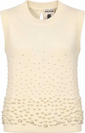 Semicouture Weste - Creme