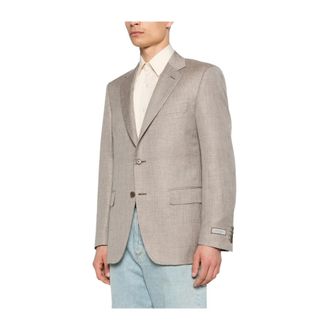 Canali Homme, Vestes, Brun, Taille: XL Blazer Textur&eacute;