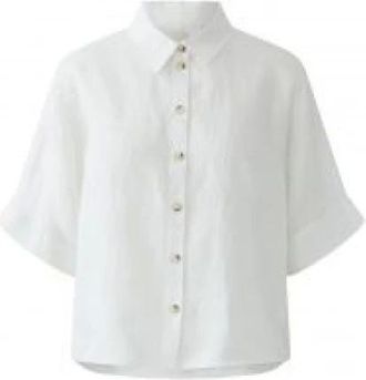 Oui Femme, Blouses et Chemises, Blanc, Taille: 38 FR Blouse d&eacute;t&eacute; en lin