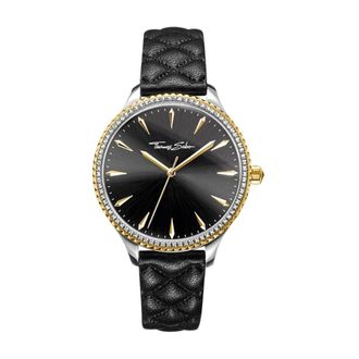 Thomas Sabo Thomas Sabo, Femme, Accessoires, Noir, Taille: ONE Size Montre &eacute;l&eacute;gante avec bracelet en cuir