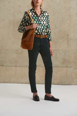 Gerard Darel Pantalon jean en velours c&ocirc;tel&eacute; stretch - ELIENOR - Emeraude