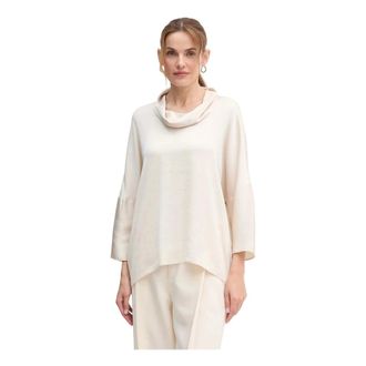 Joseph Ribkoff Blouse &agrave; col b&eacute;nitier boutonn&eacute;e - Femme - Blouses et Chemises - Beige - Taille: 36 FR