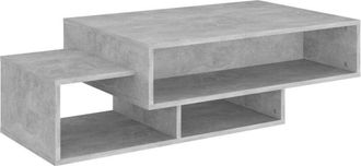 vidaXL Table basse Gris b&eacute;ton 105x55x32 cm Agglom&eacute;r&eacute;