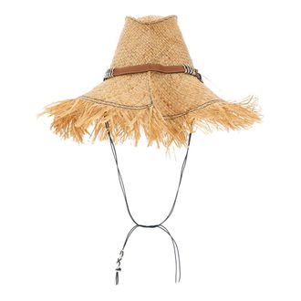 Cuba Lab Femme, Accessoires, Beige, Taille: 40 FR Raffia Hat