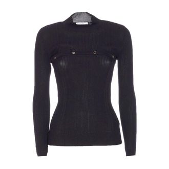 Patrizia Pepe Femme, Pulls, Noir, Taille: 38 FR Ribbed Turtleneck