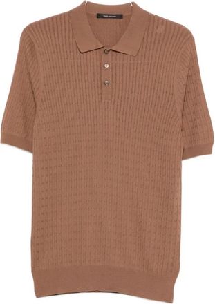 Tagliatore Homme, Tops, Brun, Taille: 2XL Polo Kart en maille torsad&eacute;e