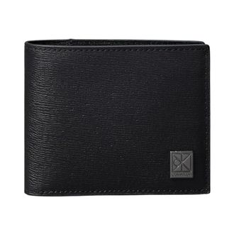 Calvin Klein Homme, Accessoires, Noir, Taille: ONE Size Portefeuille Bifold avec logo embl&egrave;me et porte-monnaie