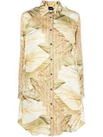 Fay robe-chemise &agrave; imprim&eacute; Ipanema Dreams - Tons neutres