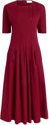 Proenza Schouler robe plissée Ainsley à manches courtes - Rouge