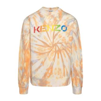 Kenzo Homme, Sweatshirts et sweats &agrave; capuche, Multicolore, Taille: S SweaT-shirt Orange avec Logo Aw23